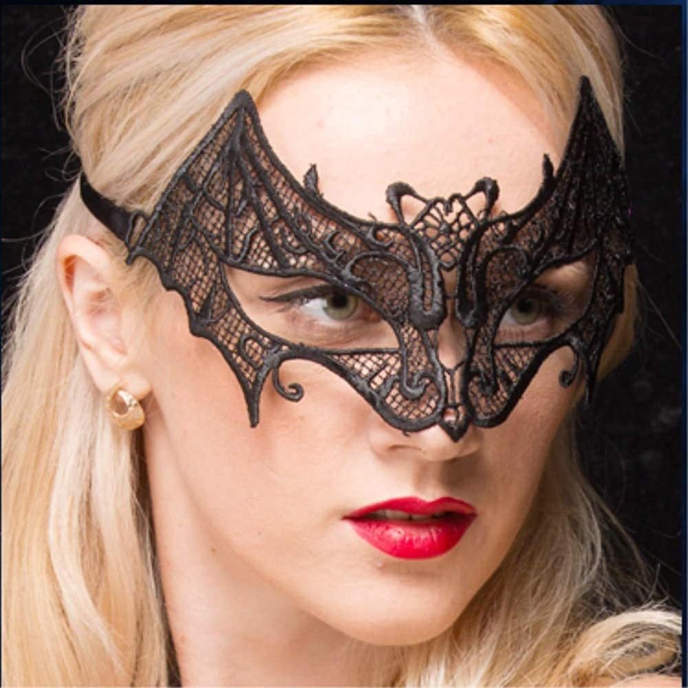 Black Lace Mask Cutout Eye Mask Ball Half Face Halloween | Shopee Malaysia
