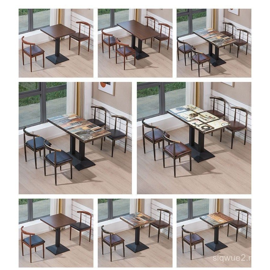 Dining Tables and Chairs Set Noodle Restaurant Breakfast Fast Food ...