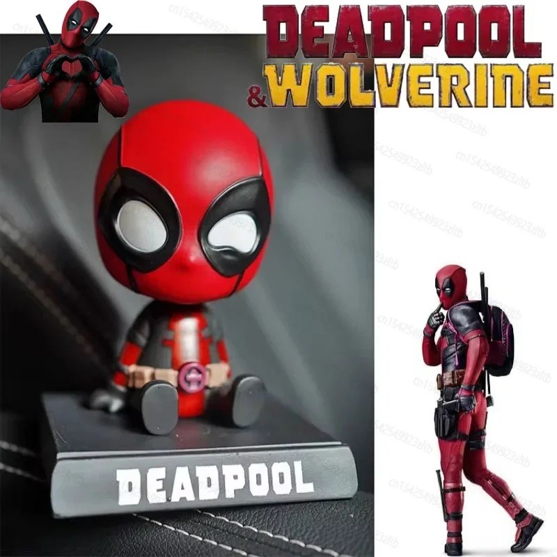 Deadpool BobbleHead 12cm Action Figure Cartoon Model Toy Car Decoration ...