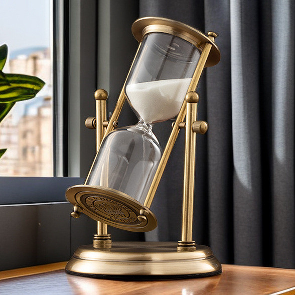 Rotating Crown Sand Clock Timer Decoration Advanced Creative Glass ...