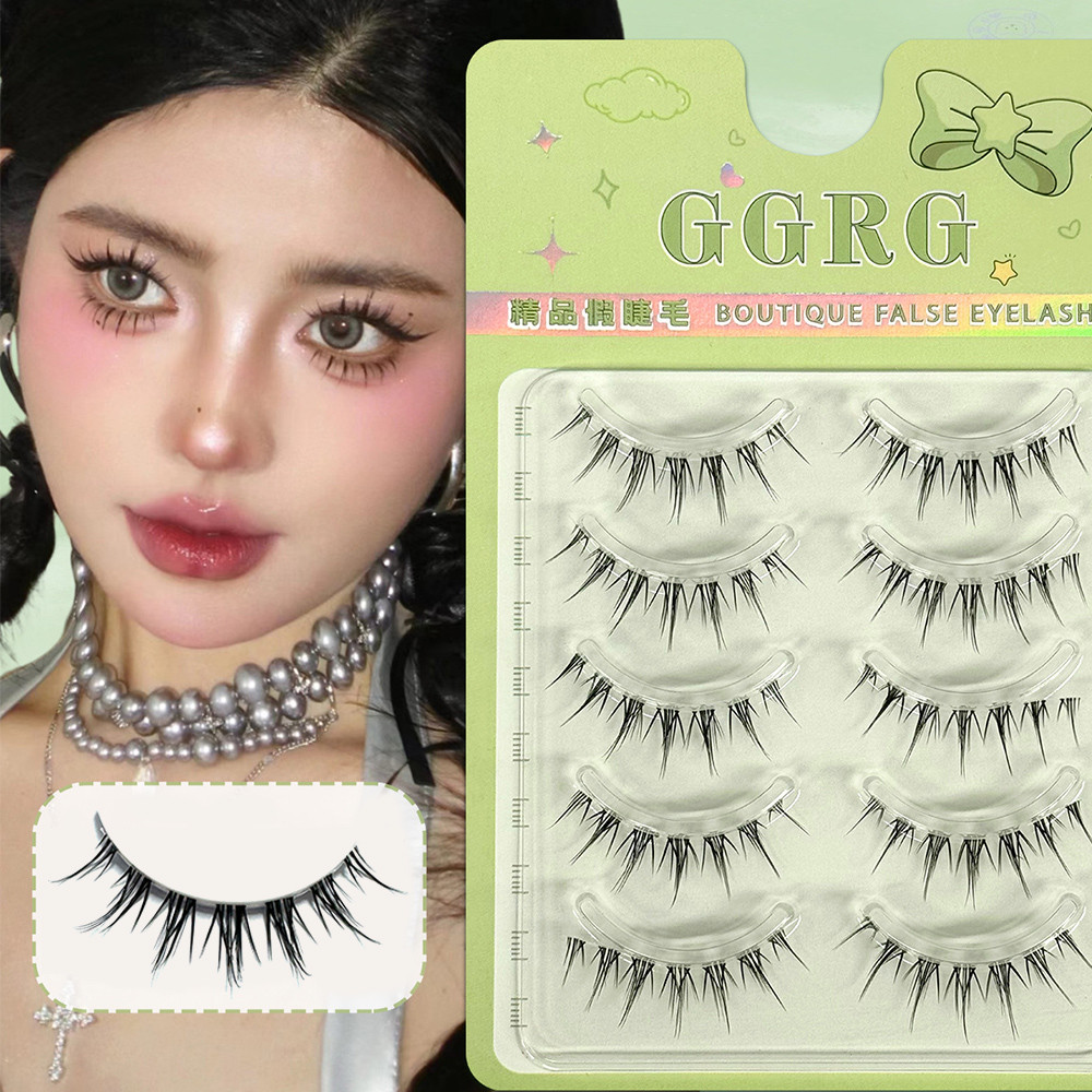 Cross Long Manga Lash Extension 5 Pairs False Eyelashes Transparent ...
