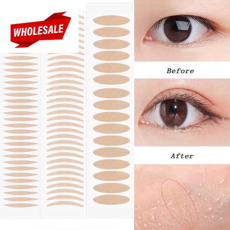 (BC) 1 / 3 / 6 Sheets Lace Double Eyelid Patch Invisible Ultra Thin ...