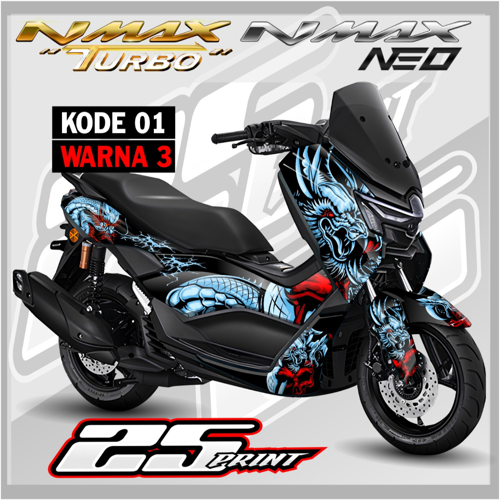 Sticker YAMAHA NMAX NEO NMAX TURBO 2024 FULL BODY 01 CONCEPT VARIATION ...
