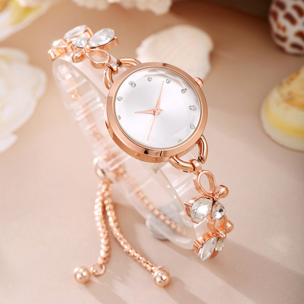 Kegllect Ladies Luxury Diamond Watch Women Flower Shaped Watch Strap ...