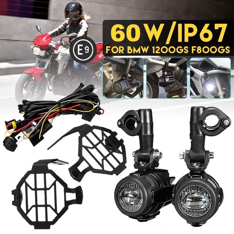 KELETOOL BMW Universal Motorcycle Auxiliary Fog Light R1200GS F800GS Versys KTM Strobe Light ...