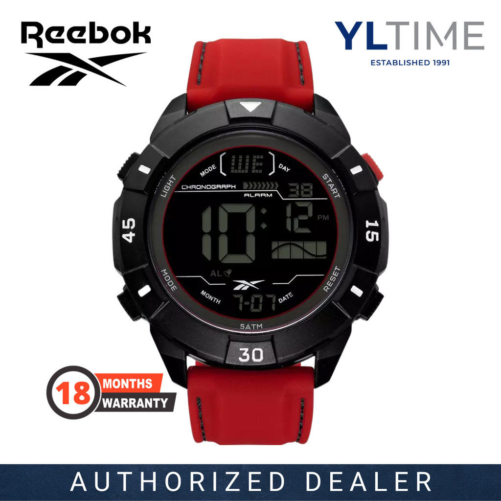 [MARCO Warranty] Reebok Gent RV-ADT-G9-PBIR-BB Digital Quartz Watch ...