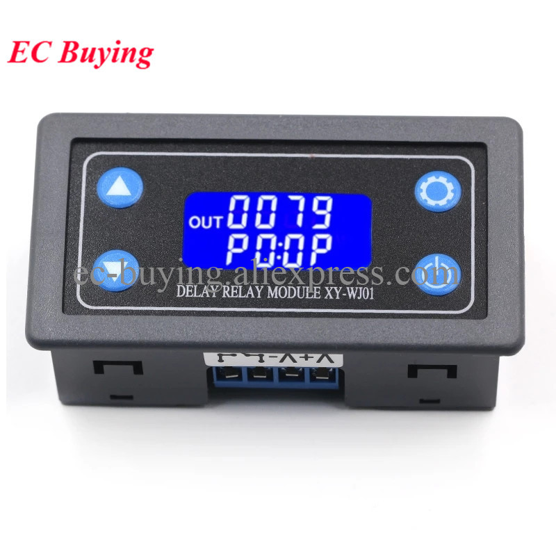 DC12V LED Digital Time Delay Relay Module Programmable Timer Relay Control Switch Timing Trigger ...