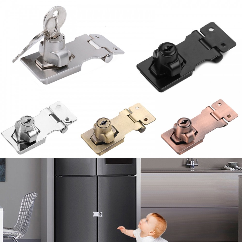Door Lock Latch Lock Buckle Wardrobe With Lock Tag 2.5 Inch Anti Theft ...