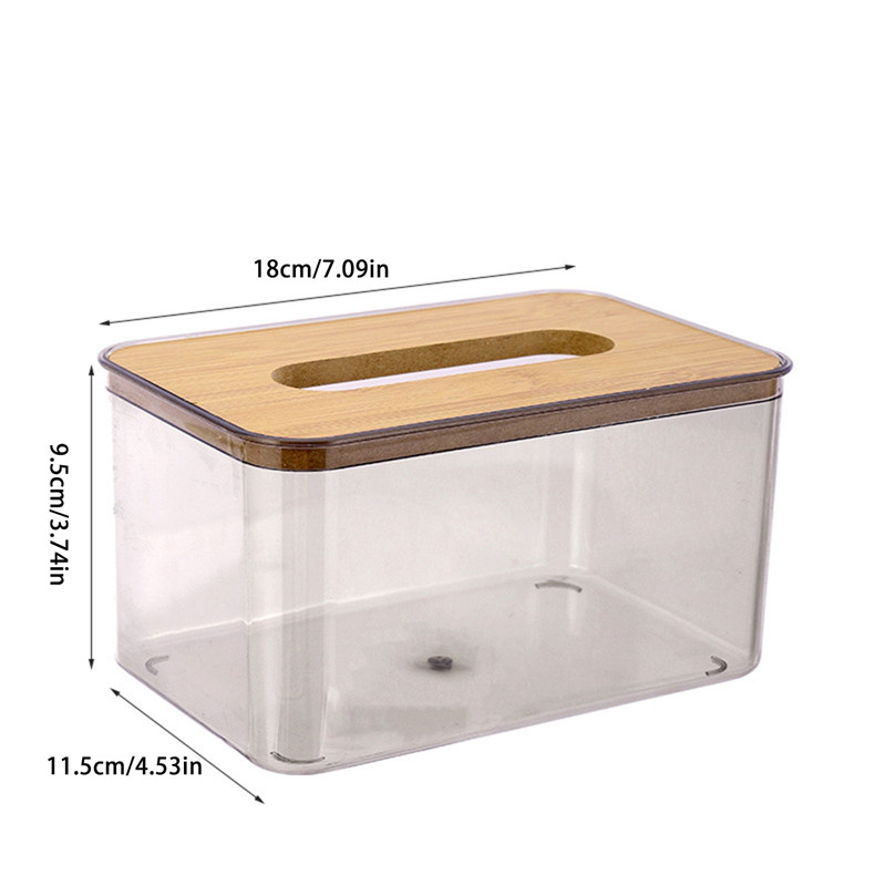 Jinfucha Acrylic Roll Tissue Dispenser Holder Wood Box Organizer Napkin ...