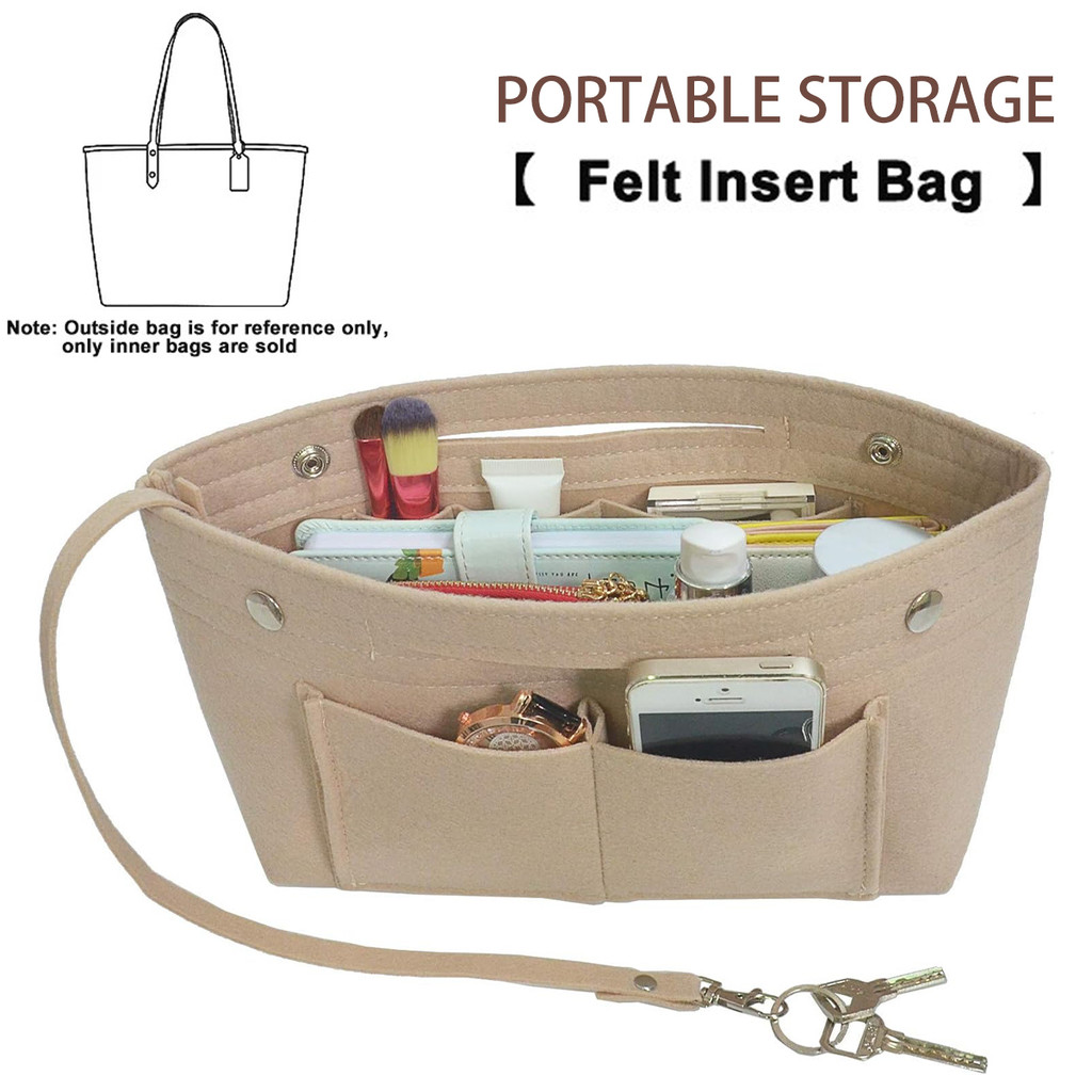 Felt Insert Bag with Multi-pockets Fits Handbag Liner Bag Organizer ...