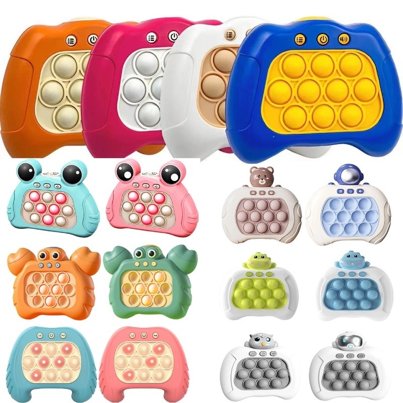 (JJ) Pop It Whack A Mole Electronic Light Up Handheld Quick Push Game ...