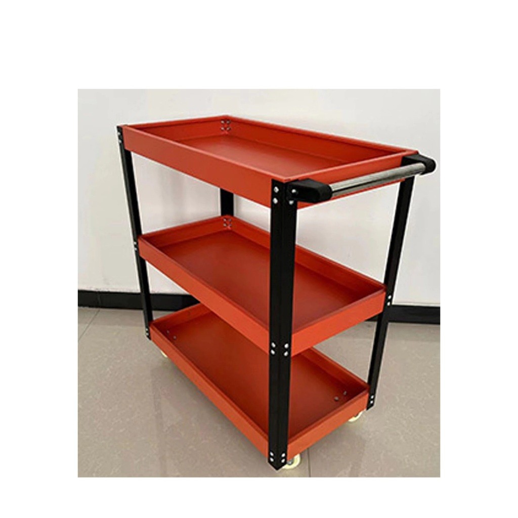 Metal Utility Mechanic Storage Service Cart Tool Trolley Shelves 200kg ...