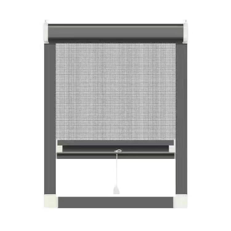 Invisible screen window push-pull telescopic reel type pull up and down ...
