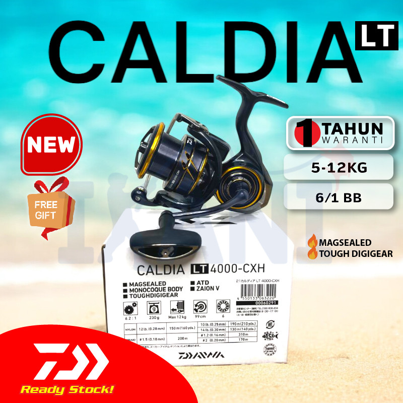 DAIWA CALDIA LT 2021 spinning fishing reel mesin pancing light tough mcm Saltiga Stella Shimano ...