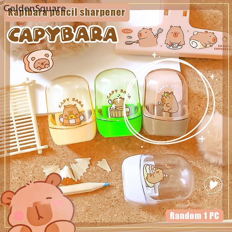 GG Aesthetic Kawaii Stationery Cute Cartoon Capybara Pencil Sharpener ...