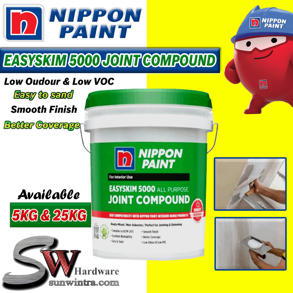 NIPPON PAINT Easyskim 5000 All Purpose Joint Compound 25KG Wall Cement ...