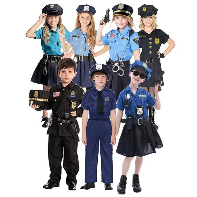 Halloween Police Costume Cosplay Women's Police Costume Show Halloween ...