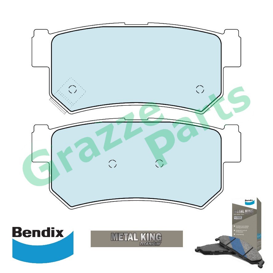 Bendix Metal King Titanium Disc Brake Pad Rear for DB1814 Ssangyong ...