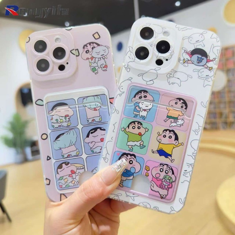 Cartoon Cute Crayon Shin-chan Card Bag Phone Case For Infinix Zero 30 ...