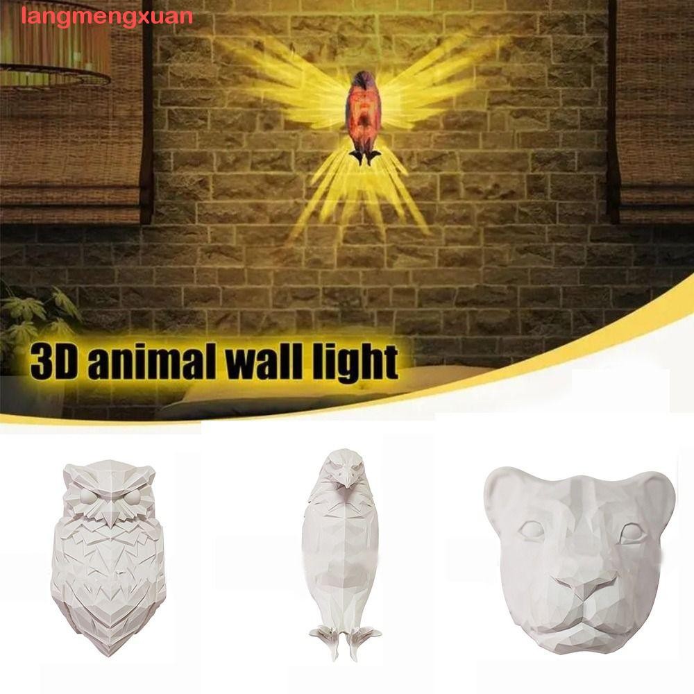 LANGMENGXUAN Bald Eagle Wall Lamp, Art Bald Eagle Animal Sconces 3D Eagle Wall Lights, Modern ...