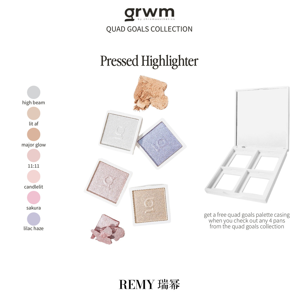 GRWM Cosmetics Quad Goals ( Pressed Highlighter Palette ) | Shopee Malaysia