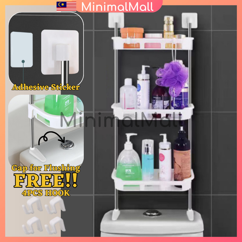 2/3 Layer Bathroom Toiletries Rack Toilet Shampoo Organizer Multi ...