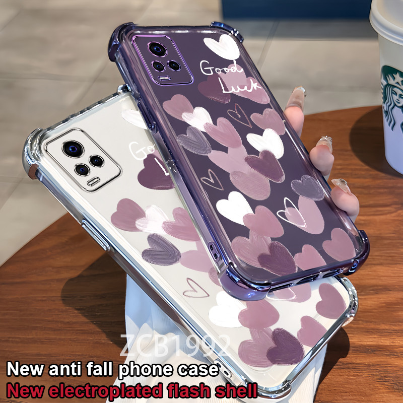 New Product 】Case for vivo V20 V20 PRO V21E V21 TPU Color Love Pattern ...