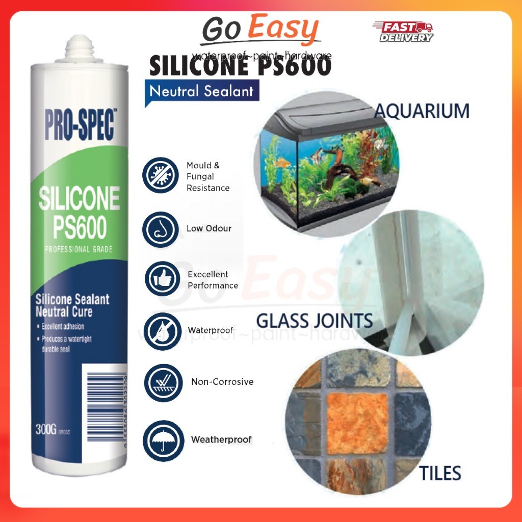 PRO-SPEC SILICONE SEALANT NEUTRAL CURE PS600 l Fish Tank Silicone l ...