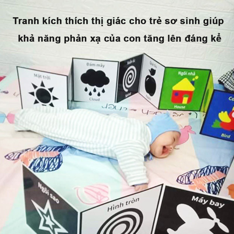 Bilingual Zic zac Visual Stimulation Card Set for babies helps ...
