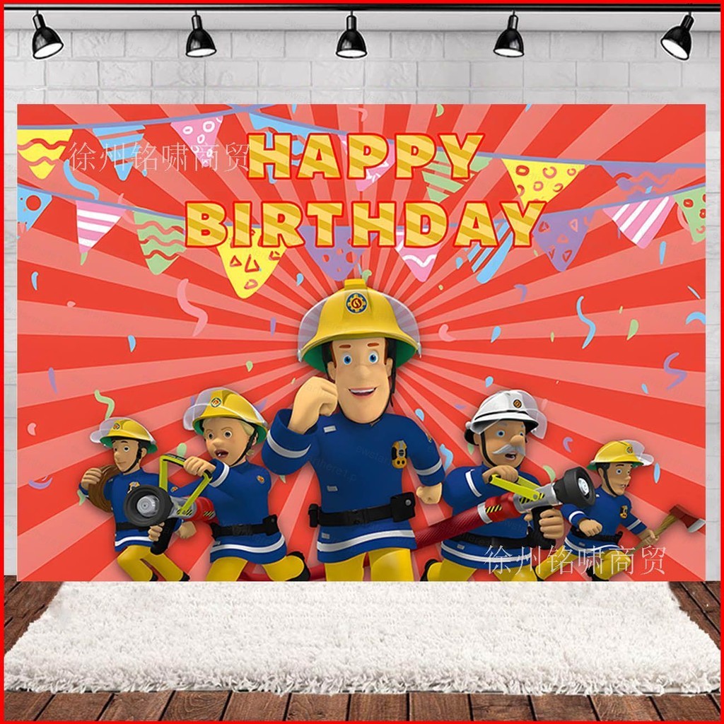 Jason Fireman Sam Theme decoration Celebrate birthday Party Photo ...