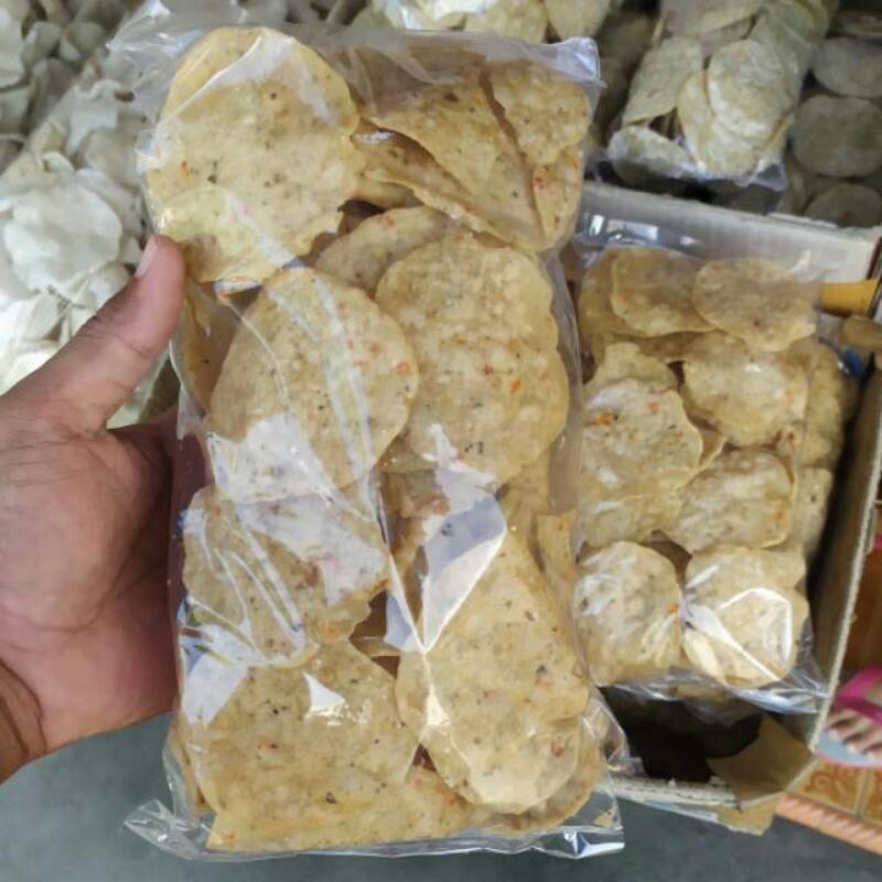 Typical souvenirs from kediri Krupuk Lamuk Emplek cassava starch ...