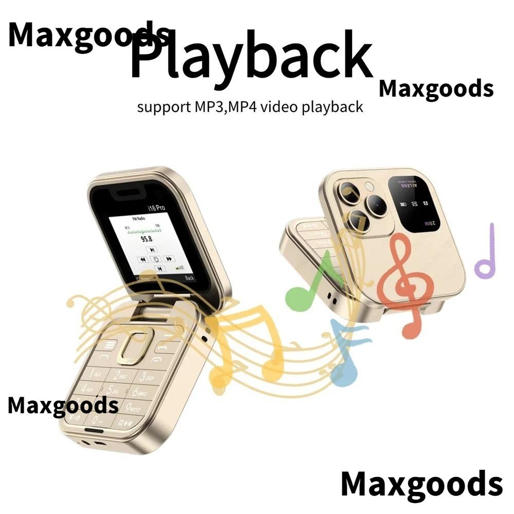 MAX Mini Flip Mobile Phone, Small Display 2SIM Card Foldable Cell Phone ...