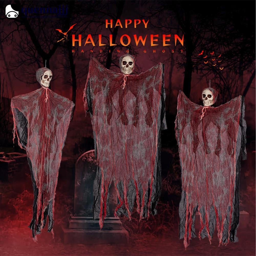 QUENNA Halloween Horror Skull Hanging Decorations Ghost Outdoor Haunted ...