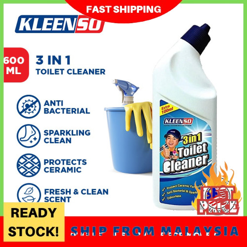 [READY STOCK] Kleenso 3-in-1 Toilet Bowl Cleaner 600ml - Cleans ...