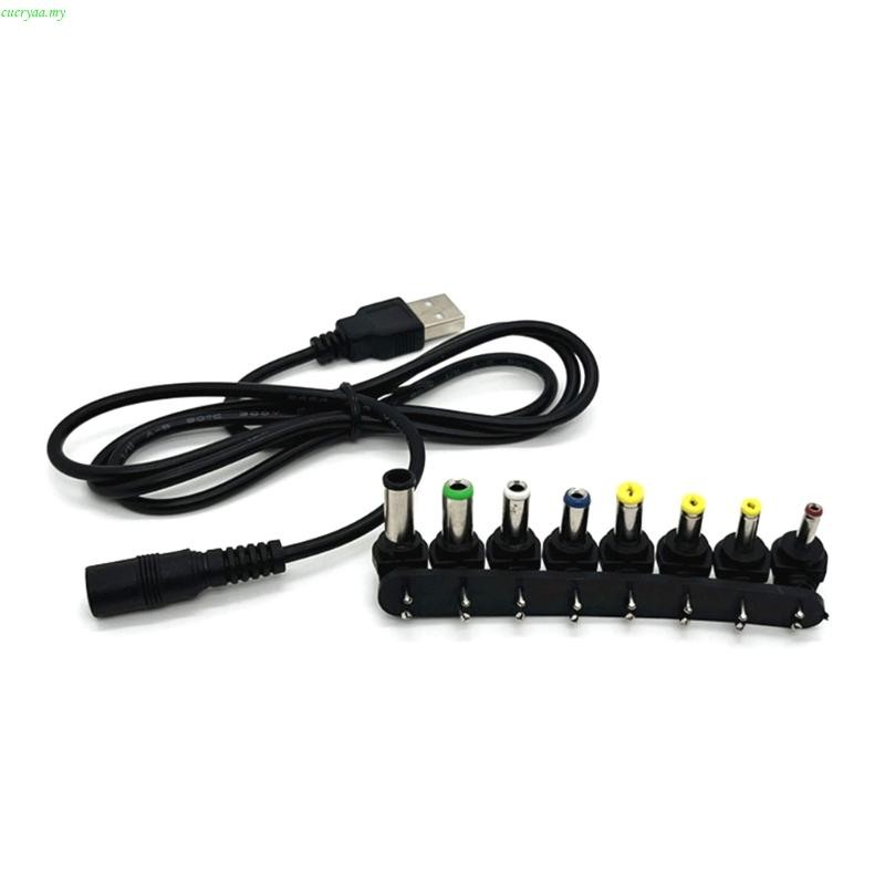 cucryaa USB to DC5521 5V Power Cord DC5 5x2 1mm Charging Cable with 8 ...