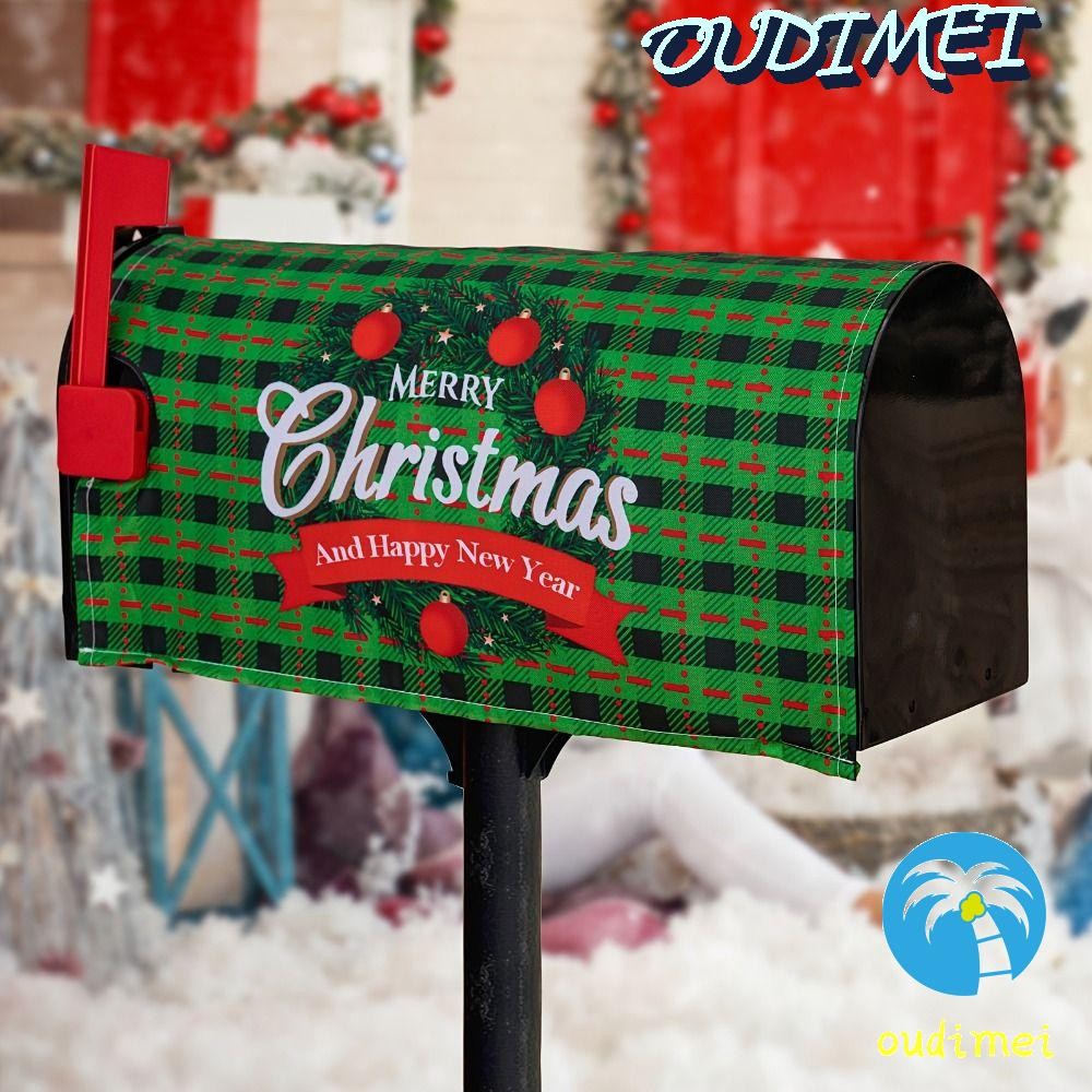 OUDIMEI Santa Claus Mailbox Wraps, Decorative Reusable Christmas ...