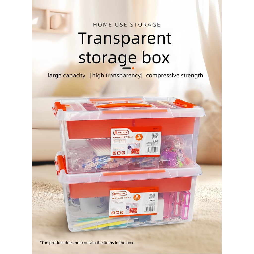 Tactix 6L/15/22L Storage Box with Lift-out Tray,Toy, parts and medicine ...