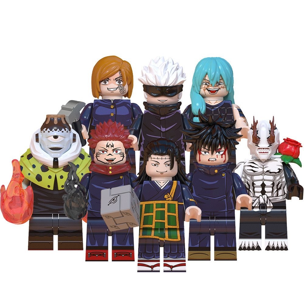 Building Blocks Anime Figure Set - Gojo Satoru & Megumi Fushiguro ...