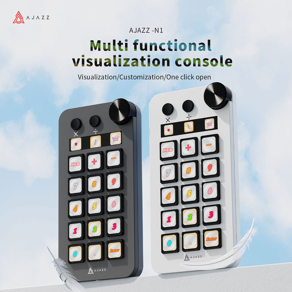 Ajazz N1 Multimedia Controls MultiFunction Desktop Assistant for Office ...