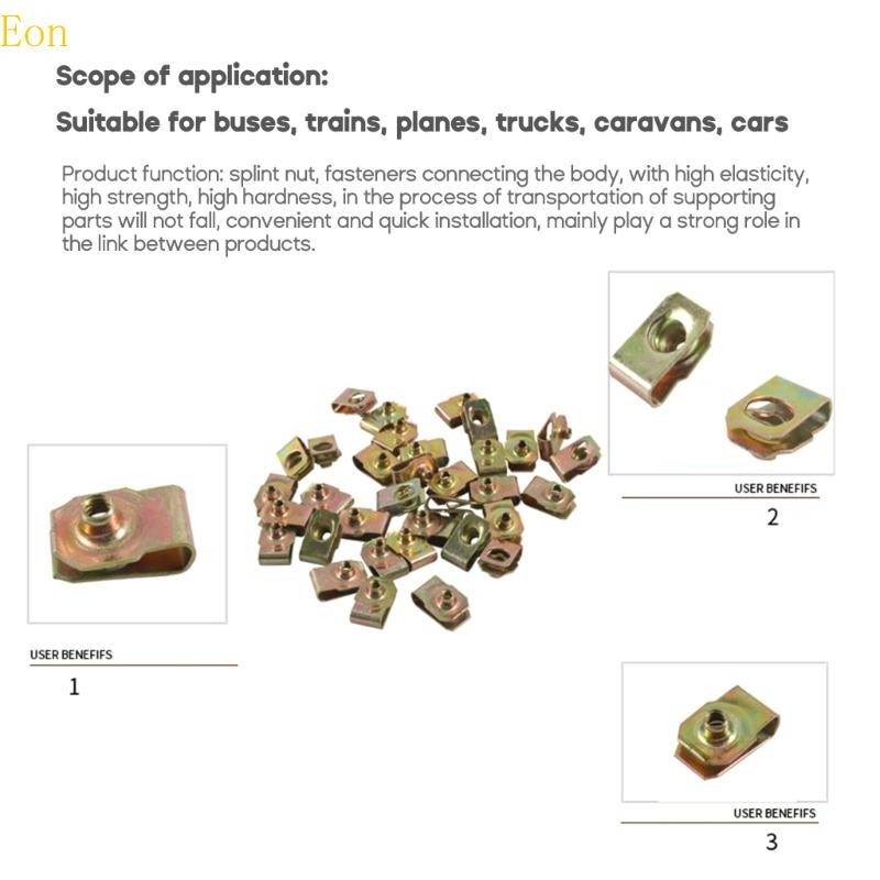 Eon Metal U Nut U-Style Mounting Clip with Thread M8-M6-M5-M4 Reed-Nuts ...