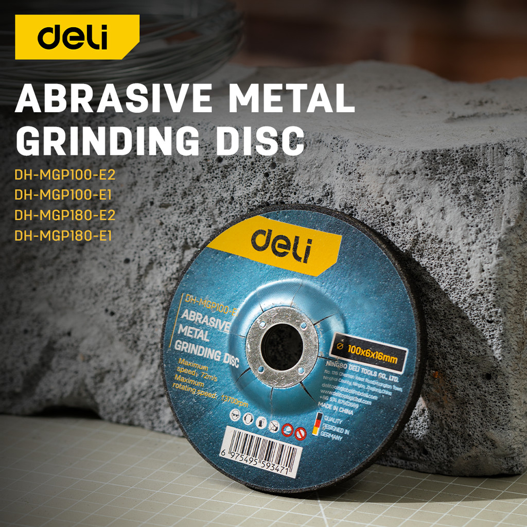 DELI Abrasive Metal Grinding Disc DH-MGP100-E2 / DH-MGP100-E1 / DH-MGP180-E2 / DH-MGP180-E1 ...
