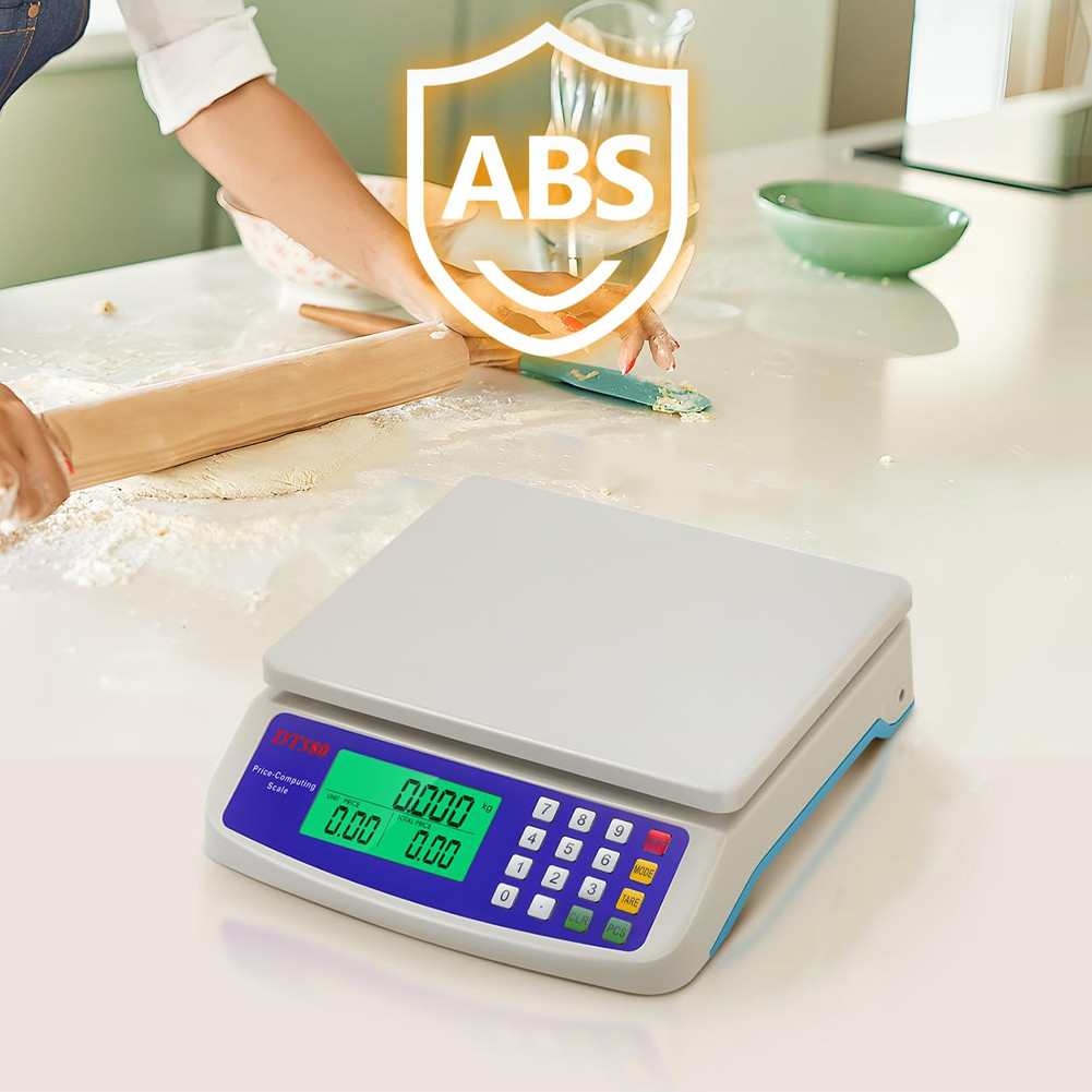40kg/1g Large Digital Kitchen Scale LCD Display Commercial Food Scale ...