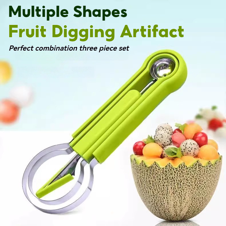 Melon Ball Spoon Fruit Carving Knife Cutter Fruit Platter Dig Separator ...