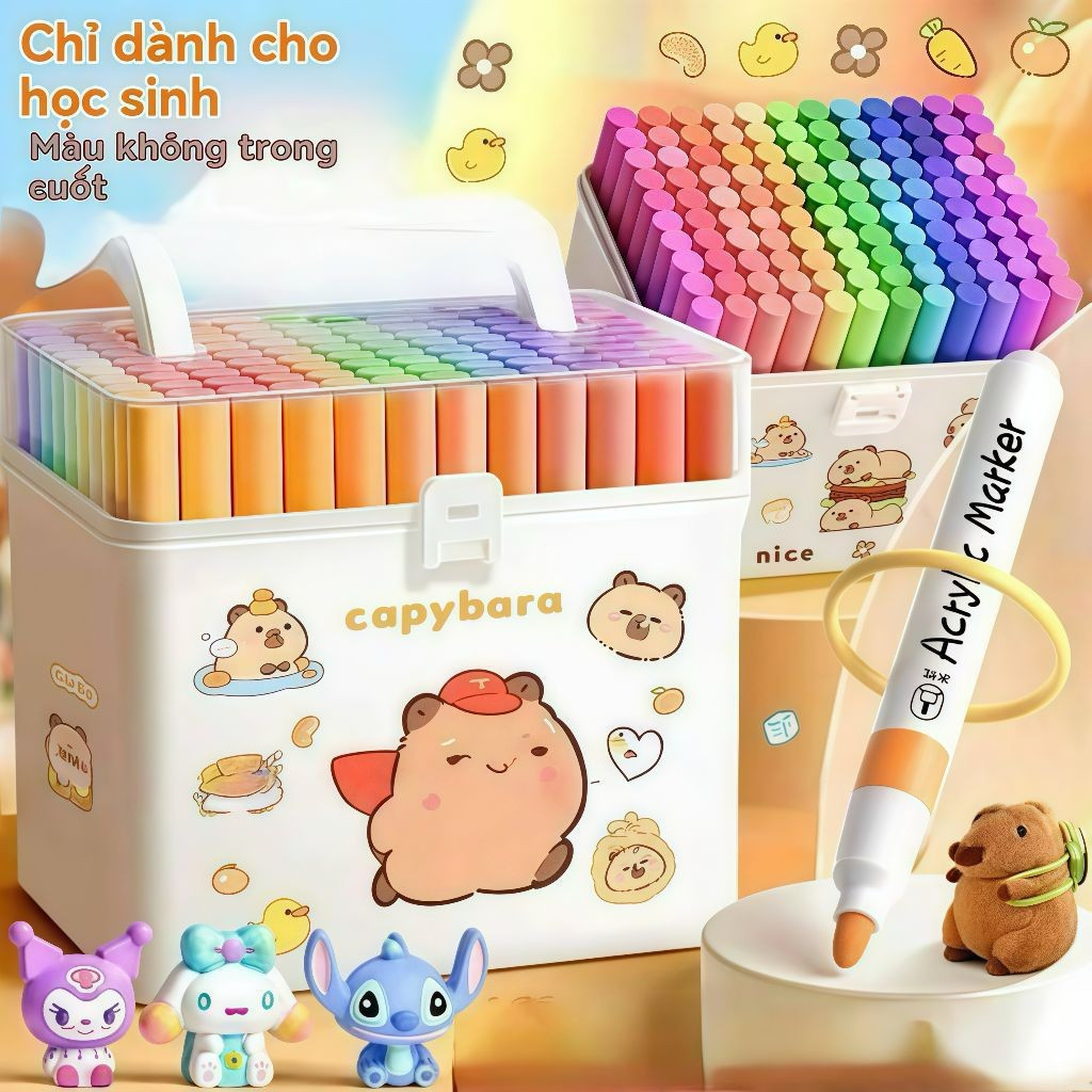 [Influencer Capybara Marker] Capybara Acrylic Marker Watercolor Pen Set ...