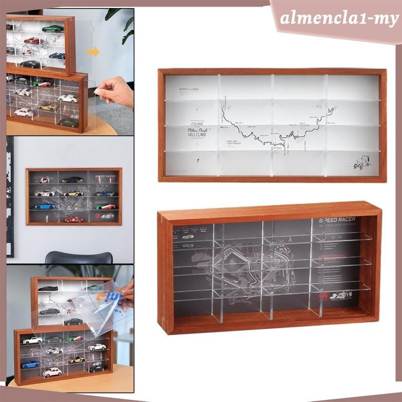 [AlmenclaabMY] Figures Toy Shadow Box, Wooden Display Case Miniature ...