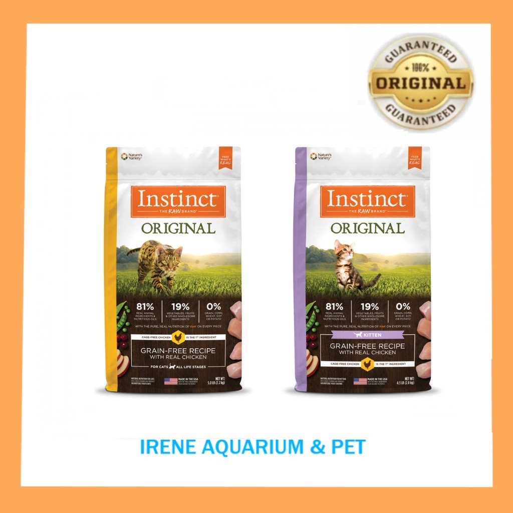 Instinct Cat Original Grain Free Recipe Dry Food 2kg | Shopee Malaysia