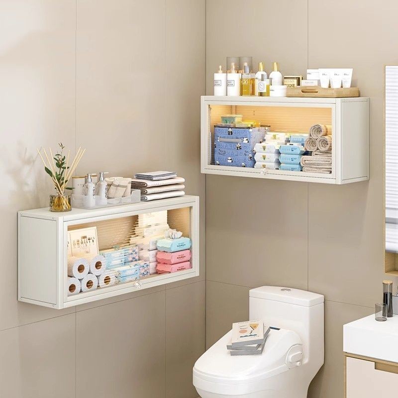 Bathroom rack, toilet on the toilet wall, toilet sink, no punching ...