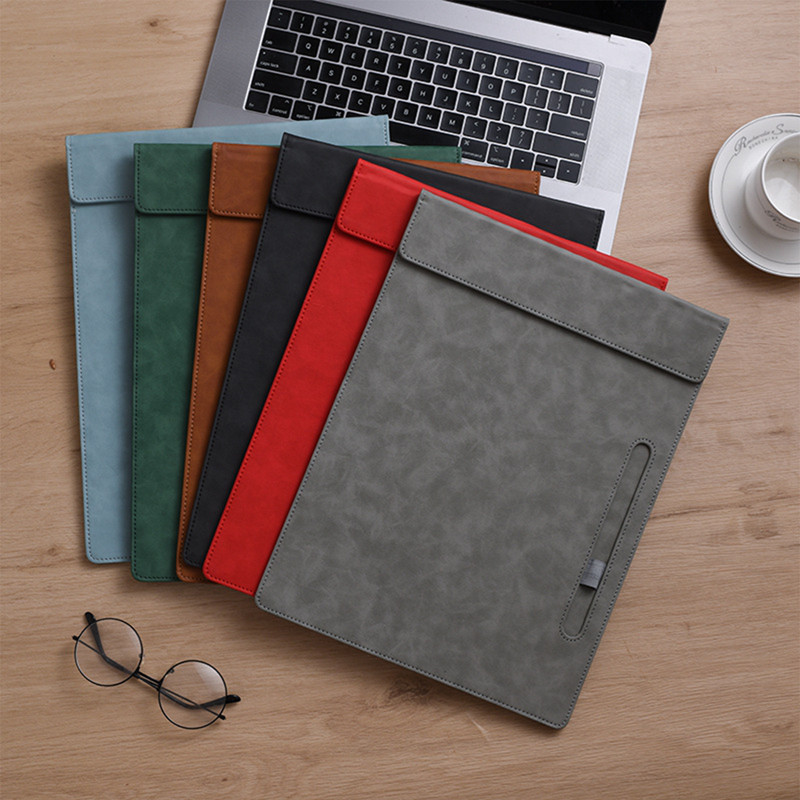 FQ A4 File Folder Magnetic with Pen Insert Writing Clipboard PU Clip ...