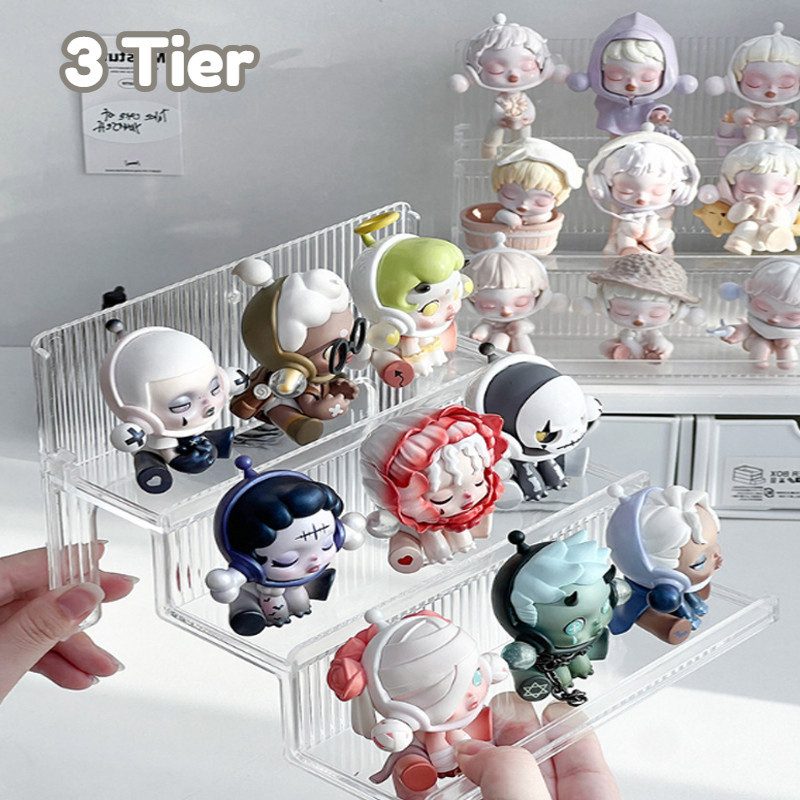 【COD】3 Tier Acrylic Display Rack Transparent Blind Box Storage Popmart ...