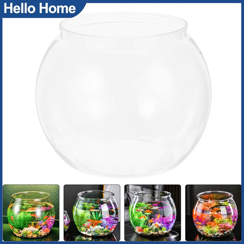 Transparent Fish Bowl Plastic Portable Round Fish Tank Bowl for ...